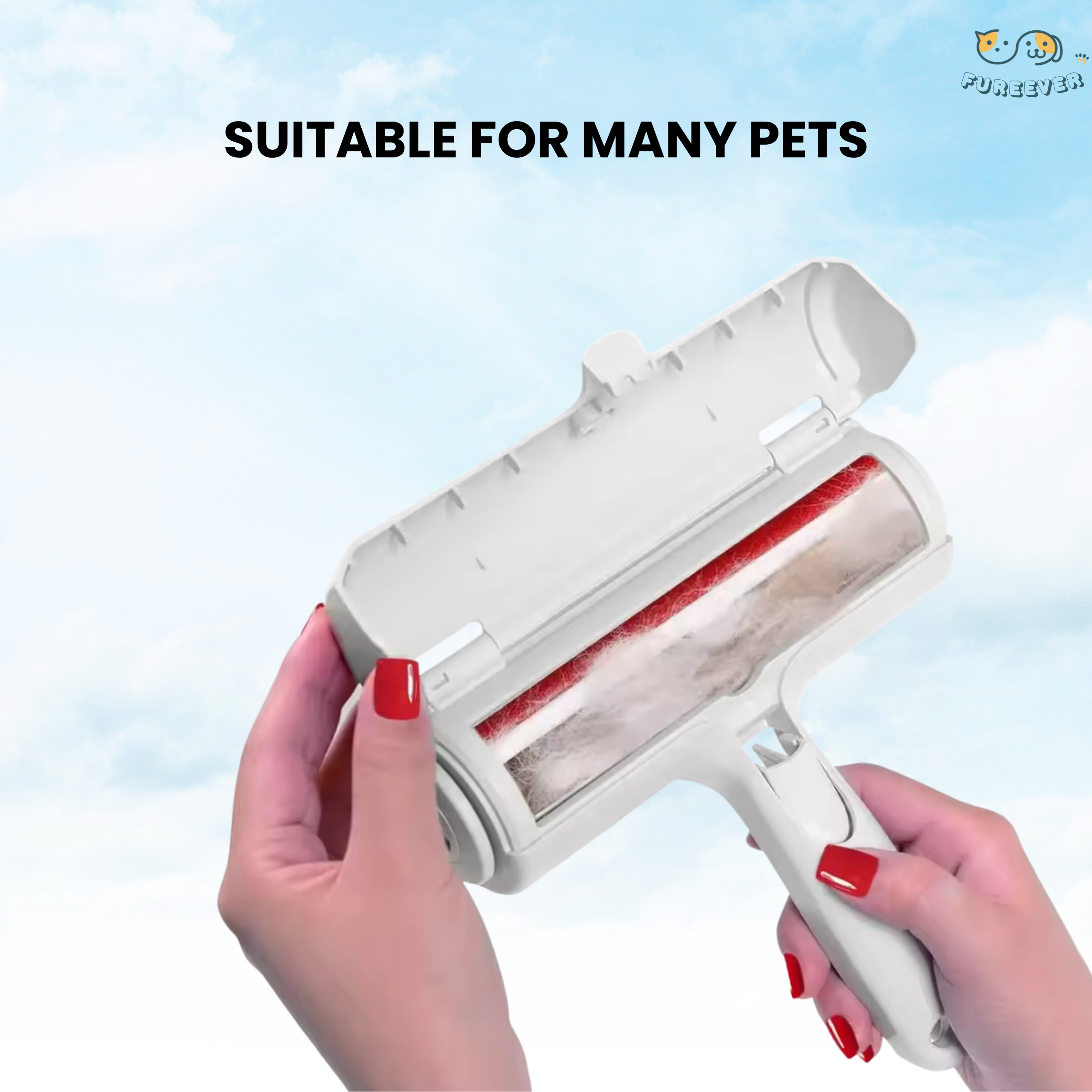 Pet Hair Remover Roller – Reusable Self-Cleaning Lint Roller for Dogs ...